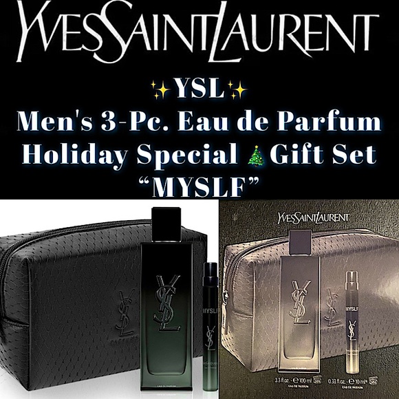 Yves Saint Laurent | Other | Yves Saint Laurent Ysl Mens Holiday 3pc Myslf Eau De Parfum Gift ...